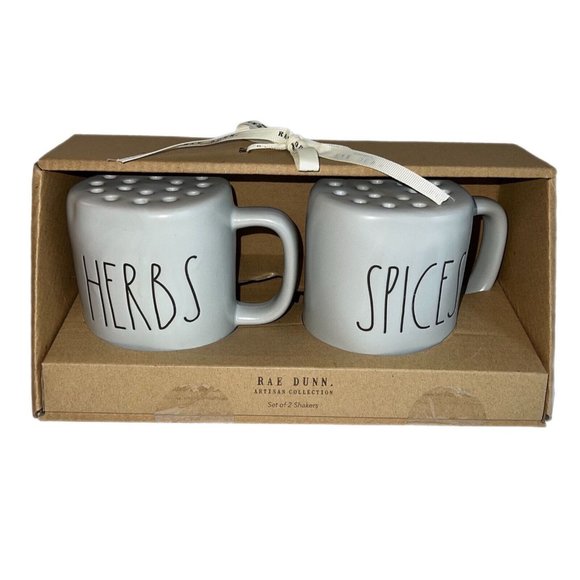 Rae Dunn | Kitchen | Rae Dunn Herbs Spices Ceramic Shakers Xxl Light ...